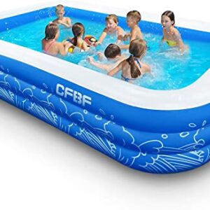 CFBF Inflatable Pool, 120" x 72" x 22" Full-Sized Family Inflatable Swimming Pool , Above Ground Blow up Pool for Kids, Adults, Toddlers, Outdoor, Garden, Backyard (120" x 72" x 22")