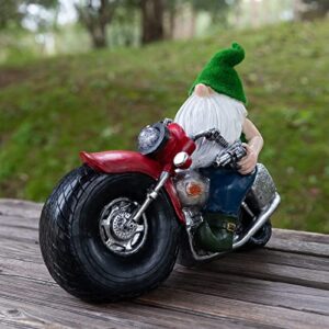 zofgenow garden gnome statue motor figurine – bubble puppy with solar led lights for outdoor indoor winter decoration for patio yard lawn,garden gifts for mom,ornament gift