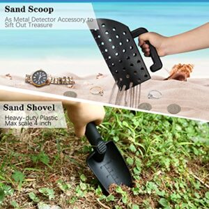 Metal Detector Accessories, Sand Scoop & Shovel for Metal Detecting, Sand Sifter for Kids & Adults Metal Detector, Metal Detector Scoop, Metal Detector Shovel for Digging at The Beach & More