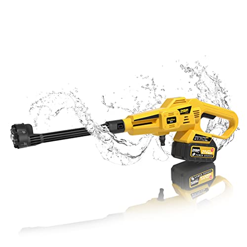 6-in-1 BRUSHLESS Cordless Pressure Washer,Max 950 PSI Portable Pressure Washer,3 Adjustable Levels with 6-in-1 Nozzle,21V 3.0Ah Li-ion Battery,Electric Pressure Washer for Washing Cars/Floors/Boat