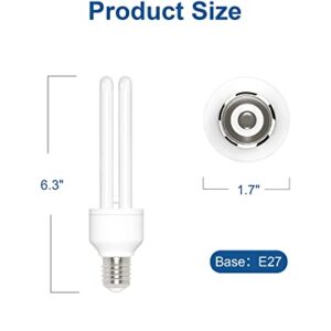 E27 15W U Type Replacement Bulb for 15W Bug Zapper, Compatible with HOMESUIT, Yluces, POWIFY, Keuomy, YISSVIC, and Other Models (2 Pack)