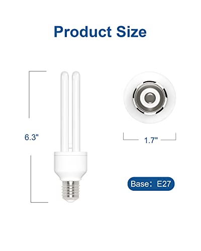 E27 15W U Type Replacement Bulb for 15W Bug Zapper, Compatible with HOMESUIT, Yluces, POWIFY, Keuomy, YISSVIC, and Other Models (2 Pack)