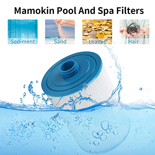 Mamokin Replaces 6CH-940 Spa Filter，Unicel 6CH-940，Filbur FC-0359, 817-0050, 25252, 03FIL1400,PWW50P3(NOT PWW50P4), (1 1/2" Coarse Thread), Waterway Front Access Skimmer, SAE Thread Filter 2 Pack