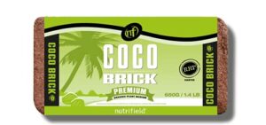 coco coir mini brick 650 gram block expands to 9 liter / 2.3 gallon pure coconut coir fiber rhp certified pre buffered organic plant potting soil for indoor outdoor flower/vegetable garden