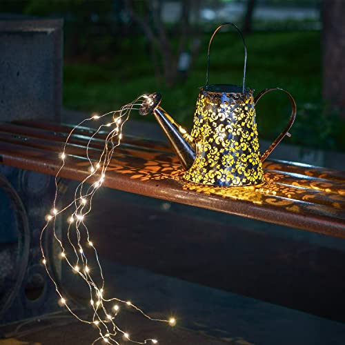 Amugmilk Watering can Lights Garden Decor Solar Outdoor Hanging Lantern Waterproof for Lawn Patio Courtyard Yard Pathway Walkway Gardening Gifts