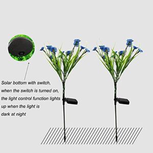 AMZSTAR Solar Garden Stake Lights,28 LED Daisy Flower Decorative Lights Outdoor Waterproof Solar Powered Landscape Lights for Yard/Patio/Walkway/Pathway/Path Light (Blue)