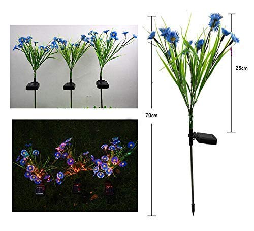 AMZSTAR Solar Garden Stake Lights,28 LED Daisy Flower Decorative Lights Outdoor Waterproof Solar Powered Landscape Lights for Yard/Patio/Walkway/Pathway/Path Light (Blue)