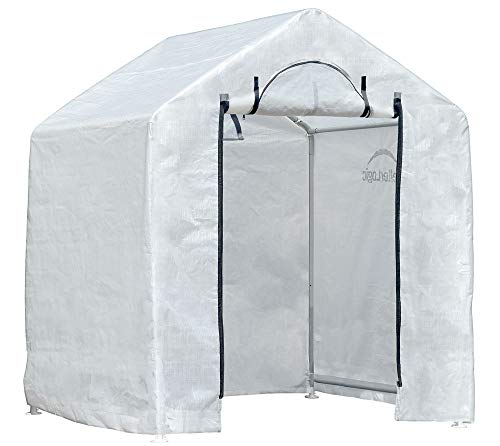 ShelterLogic 6' x 4' x 6' GrowIT Outdoor Backyard Garden Greenhouse and Compact Waterproof Plant Shelter - Translucent (70208)