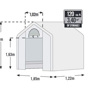 ShelterLogic 6' x 4' x 6' GrowIT Outdoor Backyard Garden Greenhouse and Compact Waterproof Plant Shelter - Translucent (70208)