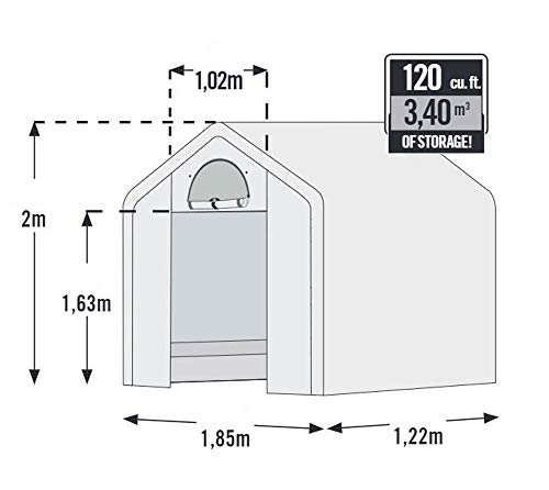 ShelterLogic 6' x 4' x 6' GrowIT Outdoor Backyard Garden Greenhouse and Compact Waterproof Plant Shelter - Translucent (70208)