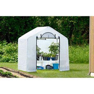 ShelterLogic 6' x 4' x 6' GrowIT Outdoor Backyard Garden Greenhouse and Compact Waterproof Plant Shelter - Translucent (70208)