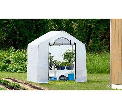 ShelterLogic 6' x 4' x 6' GrowIT Outdoor Backyard Garden Greenhouse and Compact Waterproof Plant Shelter - Translucent (70208)