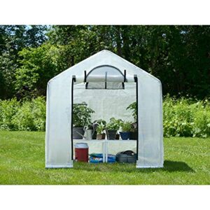 ShelterLogic 6' x 4' x 6' GrowIT Outdoor Backyard Garden Greenhouse and Compact Waterproof Plant Shelter - Translucent (70208)