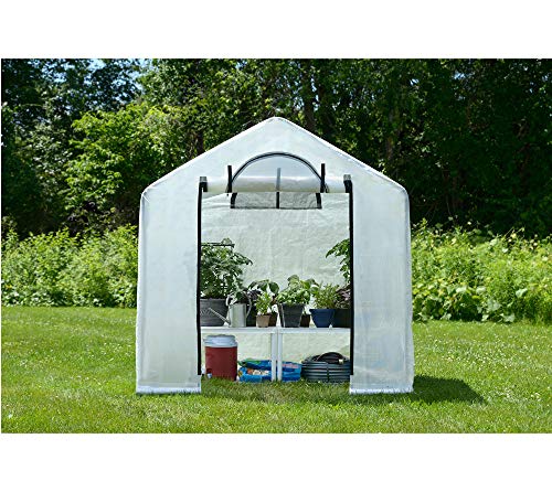 ShelterLogic 6' x 4' x 6' GrowIT Outdoor Backyard Garden Greenhouse and Compact Waterproof Plant Shelter - Translucent (70208)