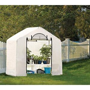 ShelterLogic 6' x 4' x 6' GrowIT Outdoor Backyard Garden Greenhouse and Compact Waterproof Plant Shelter - Translucent (70208)