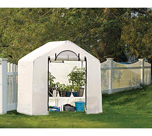 ShelterLogic 6' x 4' x 6' GrowIT Outdoor Backyard Garden Greenhouse and Compact Waterproof Plant Shelter - Translucent (70208)