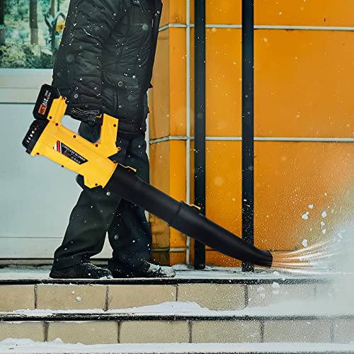 Jswin Leaf Blower Cordless with 5.2Ah Battery and Charger, Electric Leaf Blower with LCD and 6-Speed, Battery Powered Leaf Blowers for Lawn Care, Cordless Leaf Blower 332-CFM / 150-MPH