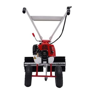 gas power hand held walk behind sweeper,1.7hp 43cc 2 stroke park garden cleanning sweeper machine set for sidewalk grass snow cleaning lawn