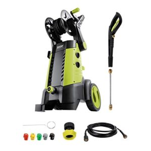 sun joe spx3001 2030 psi 1.76 gpm 14.5 amp electric pressure washer with hose reel, green