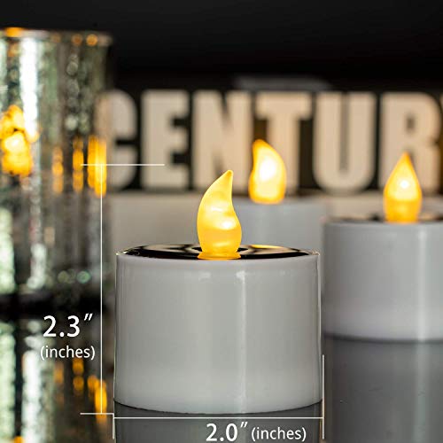 Homemory Solar Candles Outdoor Waterproof, Dusk to Dawn Outdoor Lighting, Reusable LED Tea Light Candles for Lantern Garden Camping and Home Decor, 2.3''x2'', Pack of 6