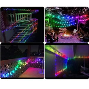 OIGOT LED Light String, Christmas Decoration LED Light Strip, Battery Remote Control, 8 Modes And 12 Different RGB Conversions,Suitable For Outdoor/Indoor, Bedroom,Music Party, Garden, TV, DIY