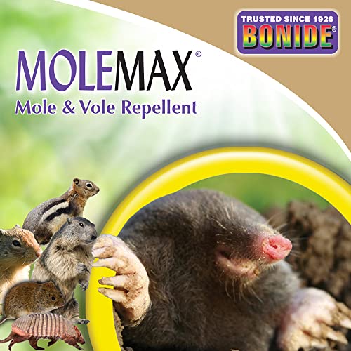 Bonide MOLEMAX Mole & Vole Repellent Granules, 10 lbs. Ready-to-Use, Outdoor Lawn & Garden Mole Control, People & Pet Safe