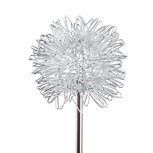 ART & ARTIFACT Dandelion Garden Stakes - Set of 2 Solar Flower Lights, Outdoor LED Light Yard Art, Lighted Garden Decor