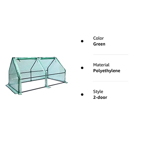 Ohuhu Portable Mini Greenhouse, 71"x36"x36" Greenhouses for Outdoors with Dual Large Zipper Doors & Ground Stakes, Waterproof & UV Protected Plastic Green House for Outside Garden Patio Backyard