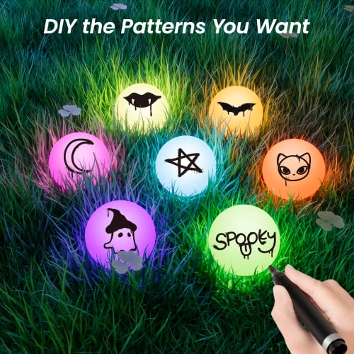 Floating Pool Lights, Christmas Lights Outdoor 8 Pack IP68 Waterproof with 16 Colors, Hanging Lights with Timer/Remote, Christmas Ornaments for Party, Holiday, Patio, Garden,Bathtub, Backyard