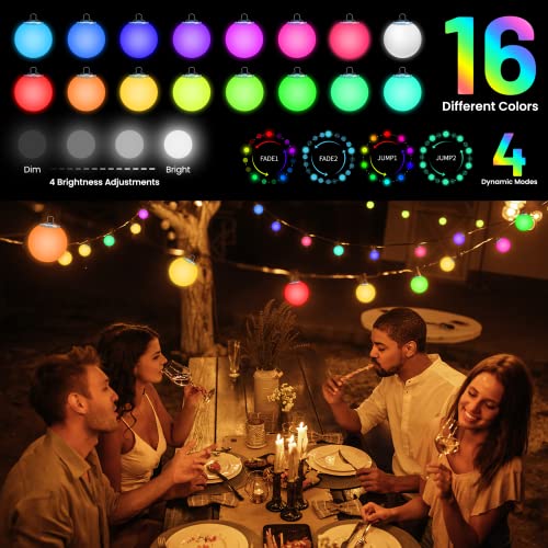 Floating Pool Lights, Christmas Lights Outdoor 8 Pack IP68 Waterproof with 16 Colors, Hanging Lights with Timer/Remote, Christmas Ornaments for Party, Holiday, Patio, Garden,Bathtub, Backyard