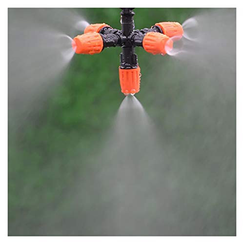 TRENTSNOOK Irrigation dripper Orange Five-Way Atomization Nozzle Garden Lawn Plant Spray Greenhouse Terrace Atomization System Sprayer Irrigation Gardening Tools