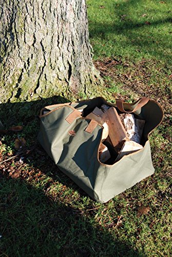 Esschert Design Canvas Log Carrier, Green