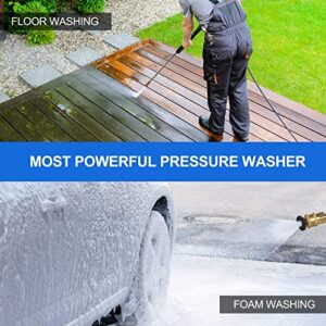 Power Washer, TE3000 1.9GPM Pressure Washer 1800W Electric High Pressure Washer Professional Car Washer Cleaner Machine with Hose Reel ,5 Nozzles for Patio Garden Yard Vehicle