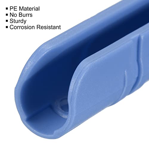 MECCANIXITY Greenhouse Frame Pipe Clamp 19mm Inner Dia Plastic Film Tube Clip Connector for Garden Sunshade Net Fixed Light Blue Pack of 10