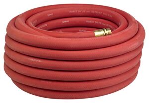 underhill ultramax commercial garden water hose 25 ft, heavy-duty, rubber, flexible, kink free, industrial, 800 psi, h10-025r, 1″ x 25′, red