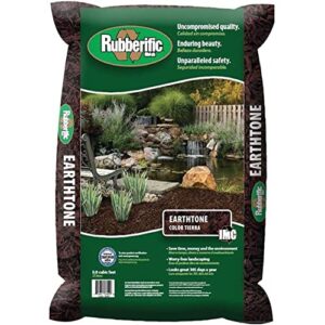 rubberific rubber mulch bagged brown