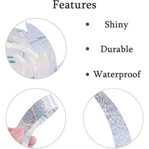 weiyufang Bird Spiral Reflectors Silver Mylar Spinner,Hanging Reflective Bird Deterrent Device for House Garden Swimming Pool