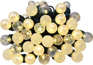 lycklig globe string lights, 19ft 70 leds mix-ball fairy lights plug in christmas decor string lights outdoor indoor for tree patio party garden yard gazebo wedding warm white ul listed