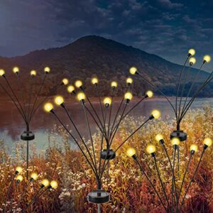 yunjackeydz solar garden lights-outdoor solar lights for yard-solar powered firefly lights outdoor waterproof wind dancing solar lights for landscape decoration lights yard patio pathway decoration