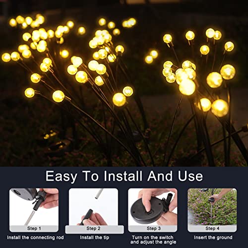 YUNJACKEYDZ Solar Garden Lights-Outdoor Solar Lights for Yard-Solar Powered Firefly Lights Outdoor Waterproof Wind Dancing Solar Lights for Landscape Decoration Lights Yard Patio Pathway Decoration