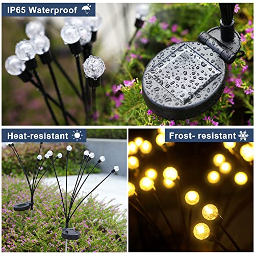 YUNJACKEYDZ Solar Garden Lights-Outdoor Solar Lights for Yard-Solar Powered Firefly Lights Outdoor Waterproof Wind Dancing Solar Lights for Landscape Decoration Lights Yard Patio Pathway Decoration