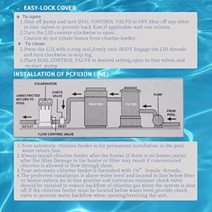 CL220 Off-line Automatic Pool Chlorinator for Swimming Pool Ponds Garden,Replacement for Hayward Chlorine Feeder,Economy in-Line Above-Ground Pool Automatic Chlorine Bromine Feeder,Easy to Install