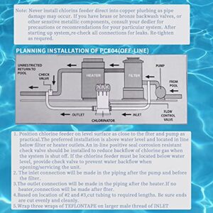 CL220 Off-line Automatic Pool Chlorinator for Swimming Pool Ponds Garden,Replacement for Hayward Chlorine Feeder,Economy in-Line Above-Ground Pool Automatic Chlorine Bromine Feeder,Easy to Install