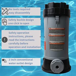 CL220 Off-line Automatic Pool Chlorinator for Swimming Pool Ponds Garden,Replacement for Hayward Chlorine Feeder,Economy in-Line Above-Ground Pool Automatic Chlorine Bromine Feeder,Easy to Install