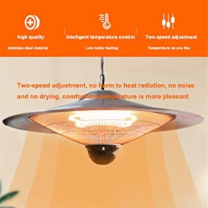 ZJDU Patio Heater - Electric Hanging Ceiling Patio Heater, Indoor/Outdoor Heater,Waterproof IP44 Rated,with Remote Control for Outdoor Garden Parasol Ceiling Patio Heater,35×58cm