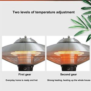 ZJDU Patio Heater - Electric Hanging Ceiling Patio Heater, Indoor/Outdoor Heater,Waterproof IP44 Rated,with Remote Control for Outdoor Garden Parasol Ceiling Patio Heater,35×58cm