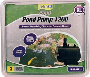 tetrapond 14937 water garden pond 1200 gph pump