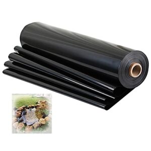 warooma pond liner black garden pond liner pvc, pond liner garden pool membrane, for garden pond strength, uv-resistant, tear-proof environmentally friendly