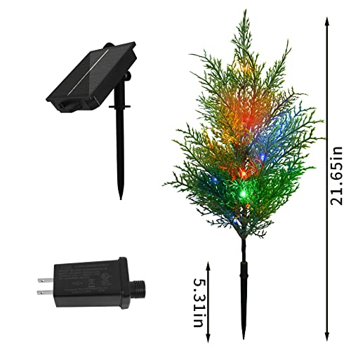 Ahongem Solar Christmas Decorations Light 4pack Solar Christmas Tree Holiday Christmas Decorations Lights Waterproof for Yard Patio Lawn Pathway