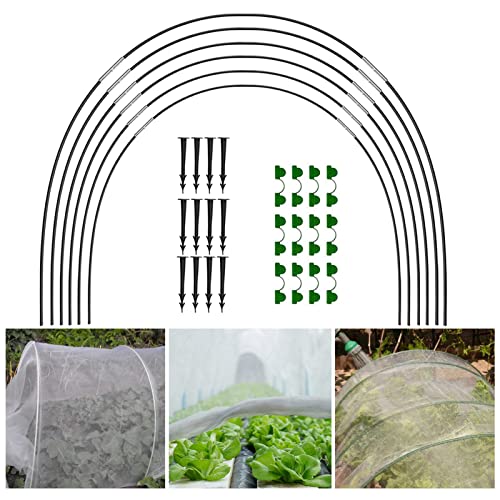 18 Pcs Upgraded Greenhouse Hoops Grow Tunnel Up,Garden Greenhouse Hoops,Arched Plant Support,Tunnel Hoop Greenhouse Frame,Frame Gardening Bed Tunnel Support Frame For Row Cover,Raised Beds,Farmland